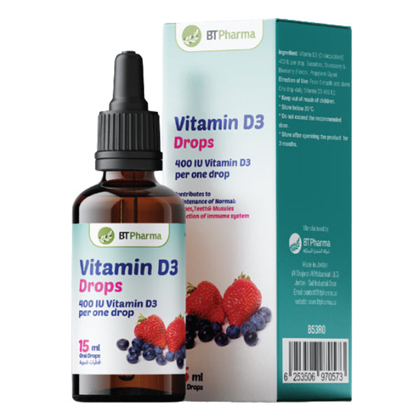 BT Pharma Vitamin D3 Drops 400 IU- immune support | Health Boutique ...