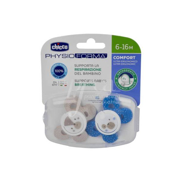 Chicco Soother Comfort Boy Sil 6-16m 2pc C – the health boutique