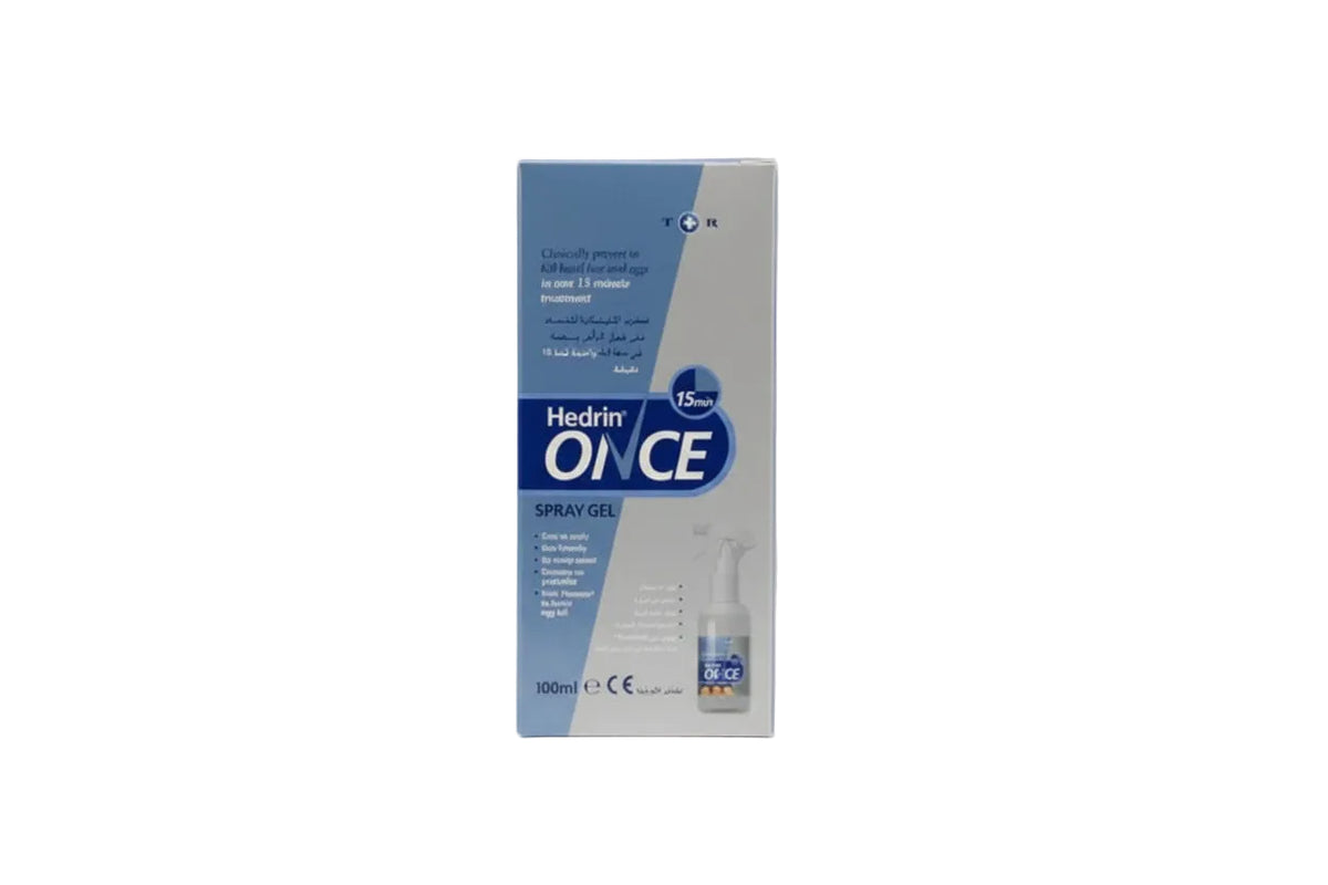 Hedrin Once Spray Gel 100 ml – Head Lice Treatment- Health Boutique ...
