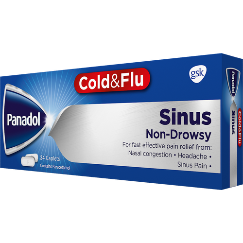 Panadol® Sinus 24 Tabletten – Linderung von Nasennebenhöhlenschmerzen ...