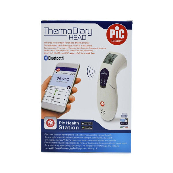 Pic Solution Thermodiary Head Infrared No-Touch Forehead Thermometer w ...